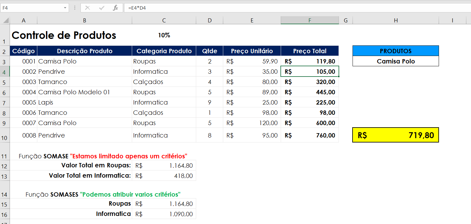 Função SOMASE, Aprenda na prática como usar - Excel Smart